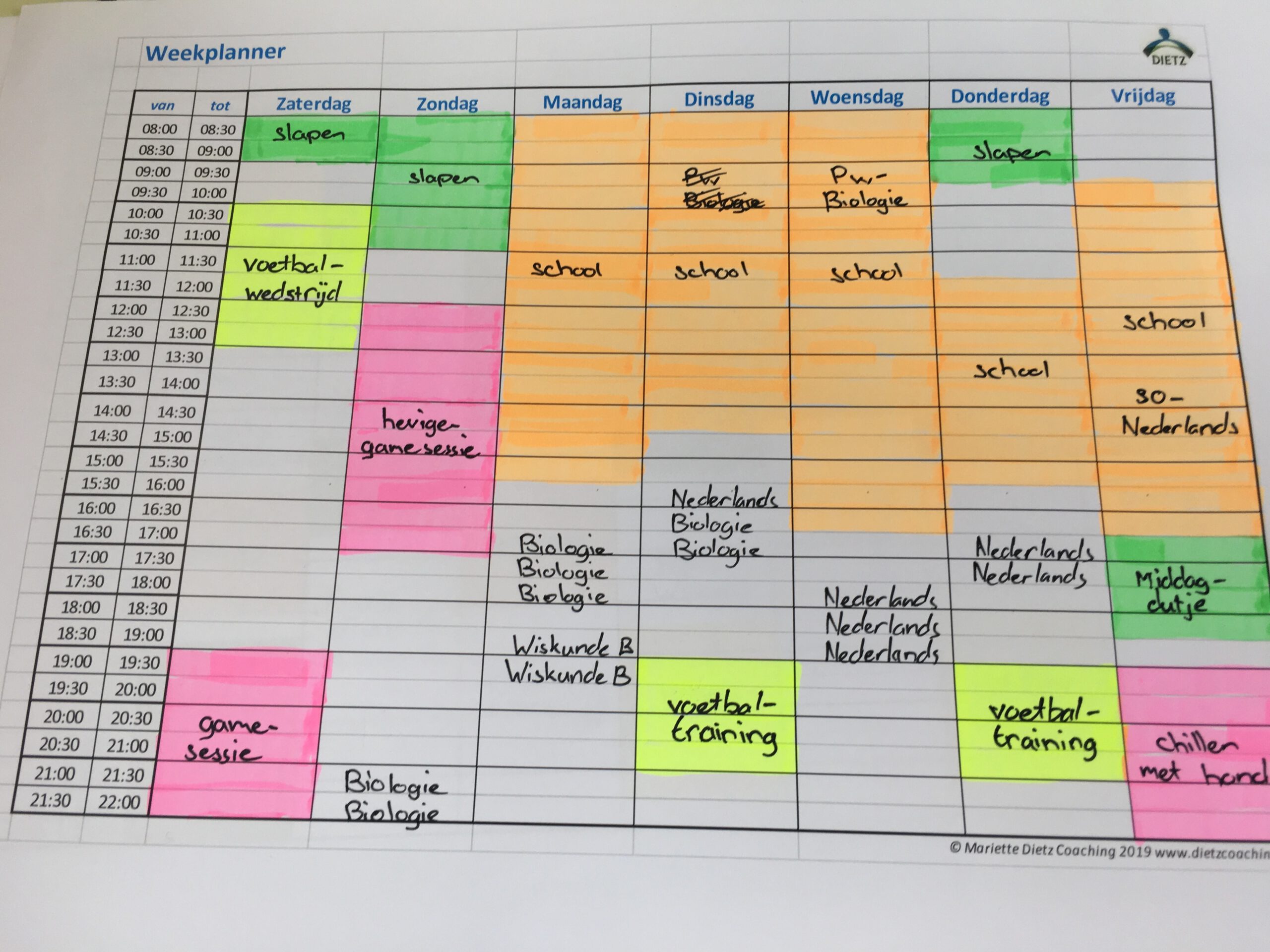 Workshop 'Plannen en uitvoeren' - Mariette Dietz Coaching