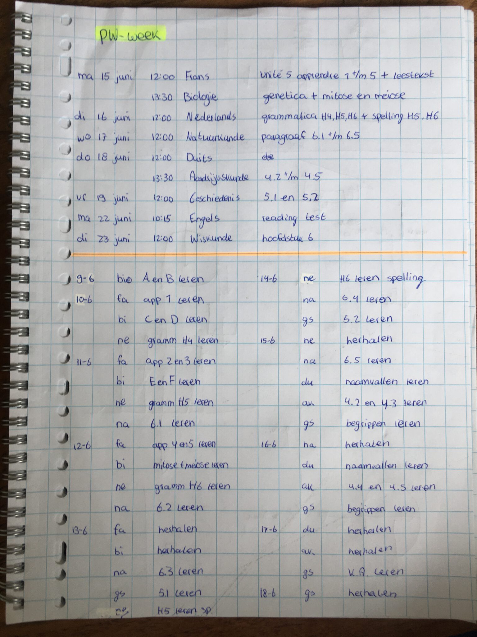 Hoe maak je een planning voor je toetsweek?